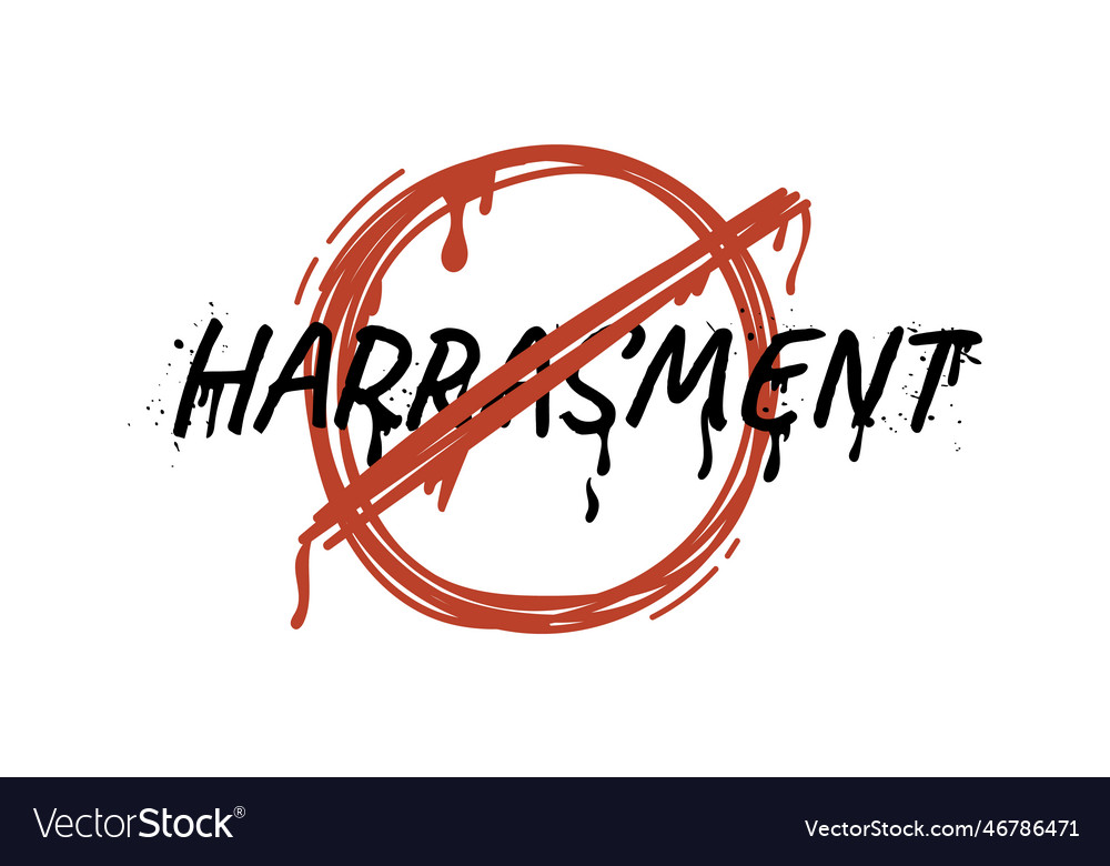 Stop harassment street art Royalty Free Vector Image