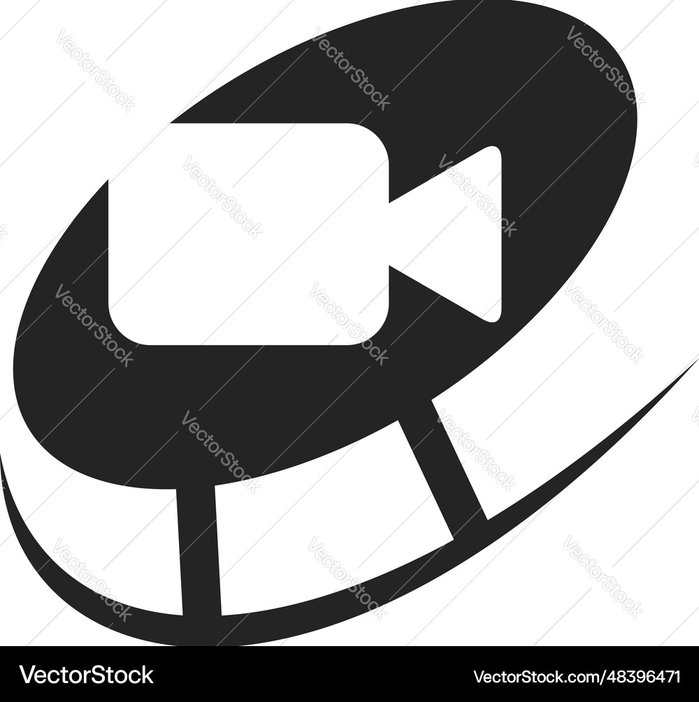 Video logo template isolated brand identity icon Vector Image
