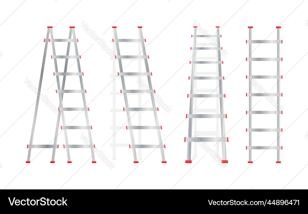 Wooden stairs step ladder household tools Vector Image