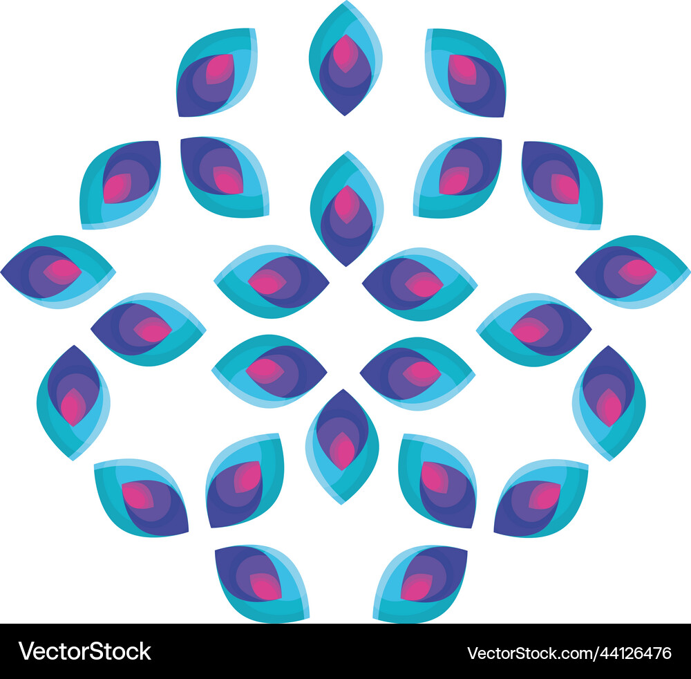 Blue rangoli icon Royalty Free Vector Image - VectorStock