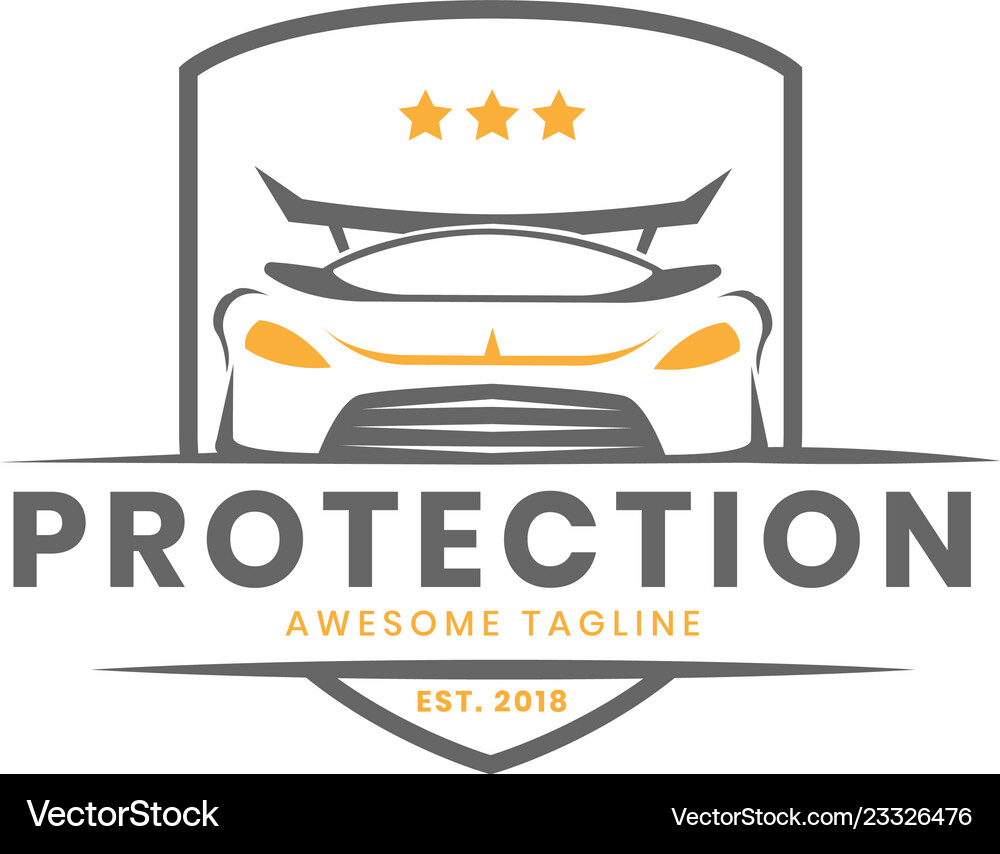 Car protection logo design inspiration Royalty Free Vector