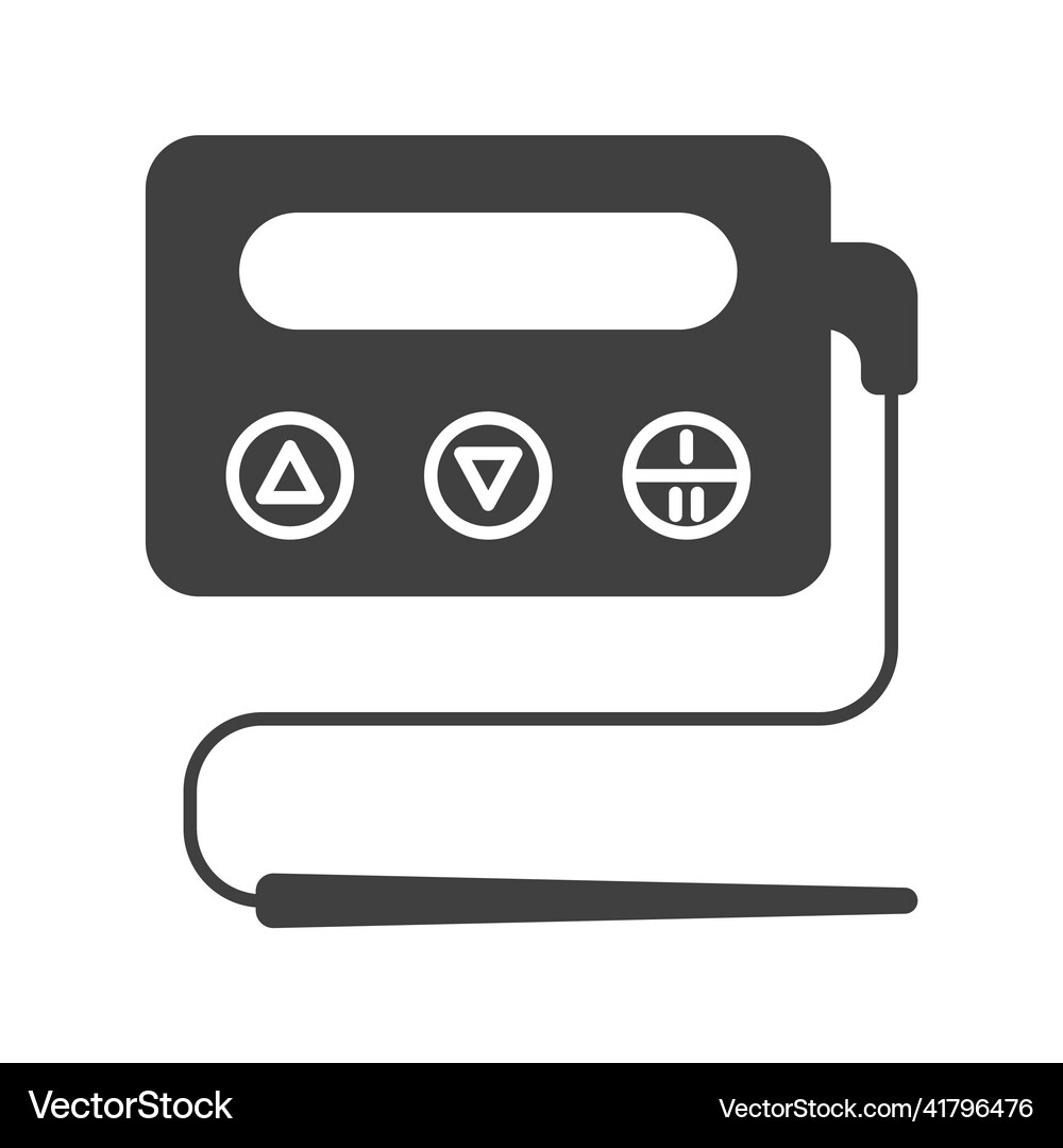 Digital meat thermometer solid icon bbq concept Vector Image