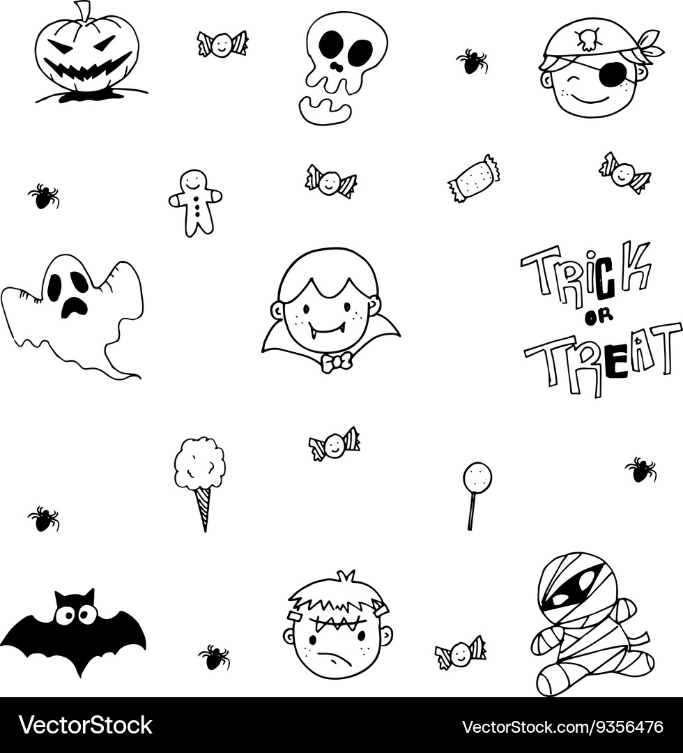 Doodle of ghost halloween Royalty Free Vector Image