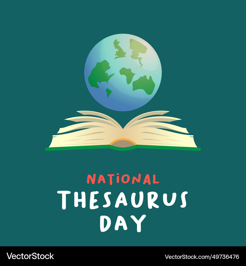 Flyers honoring national thesaurus day Royalty Free Vector