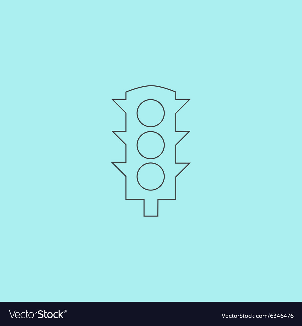 Simple traffic light Royalty Free Vector Image