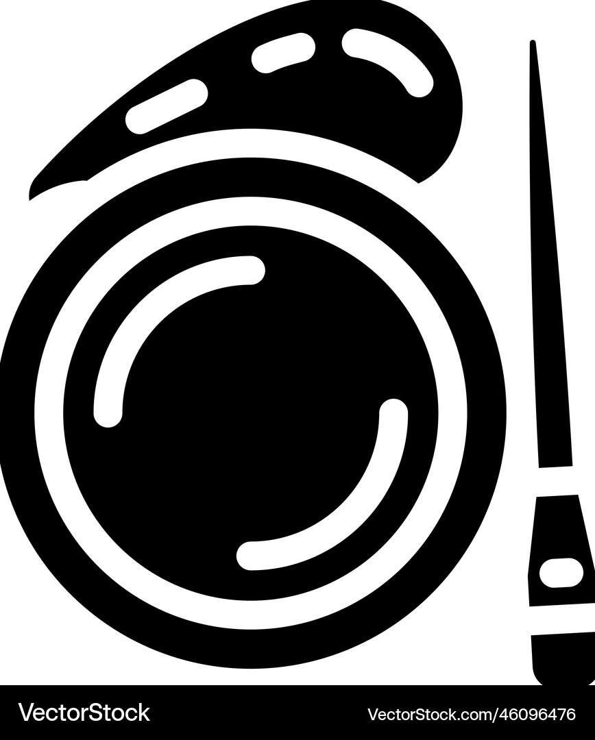 Smudge cream cosmetic glyph icon Royalty Free Vector Image