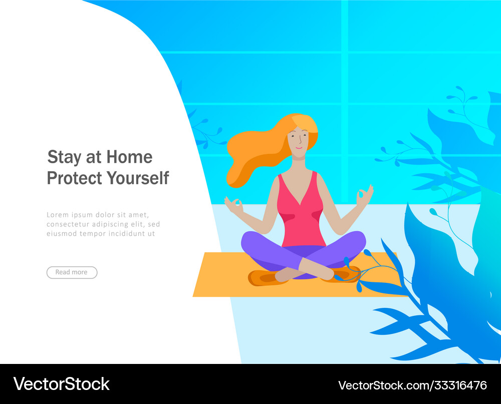Stay at home concept coronavirus prevention Vector Image
