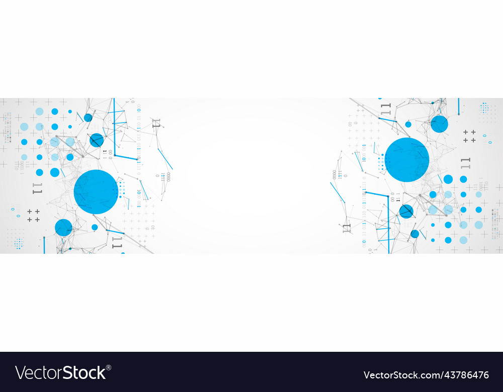 Technology background with plexus effect big data Vector Image