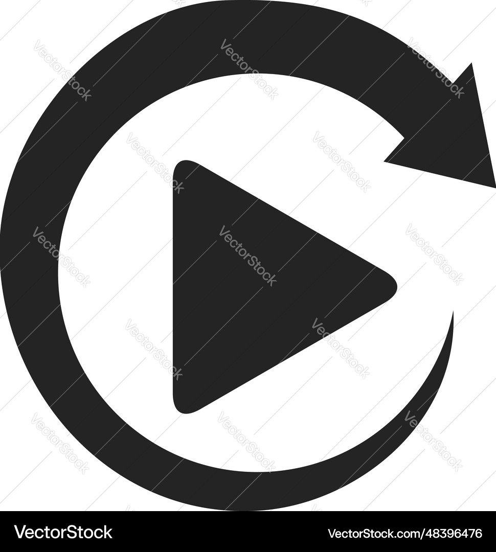 Video logo template isolated brand identity icon Vector Image