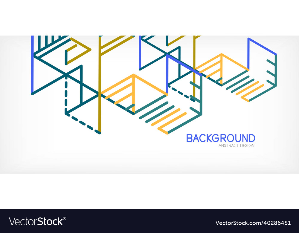 Abstract background color lines on white Vector Image