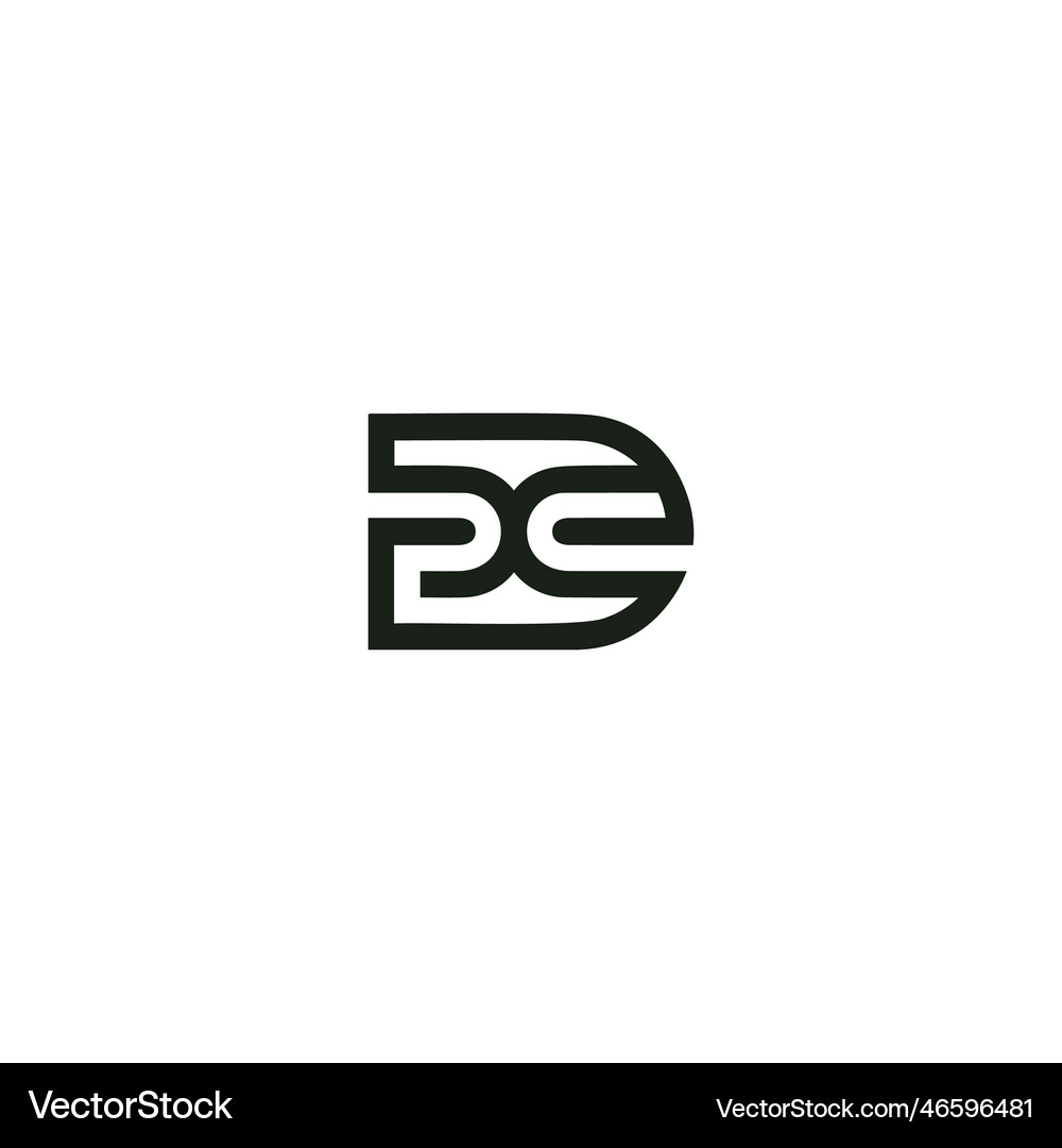 Alphabet letters monogram logo dx xd d and x Vector Image