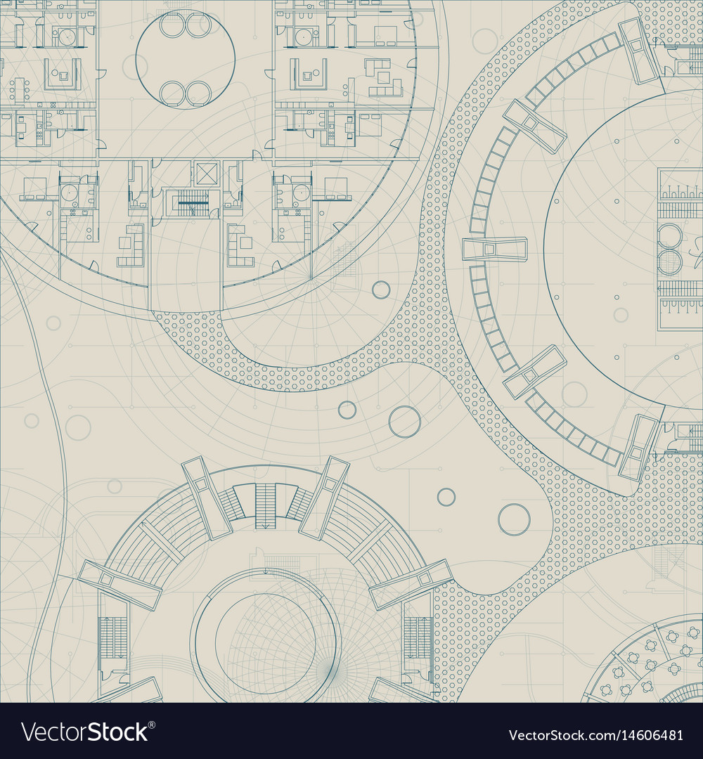 Architectural blueprint Royalty Free Vector Image