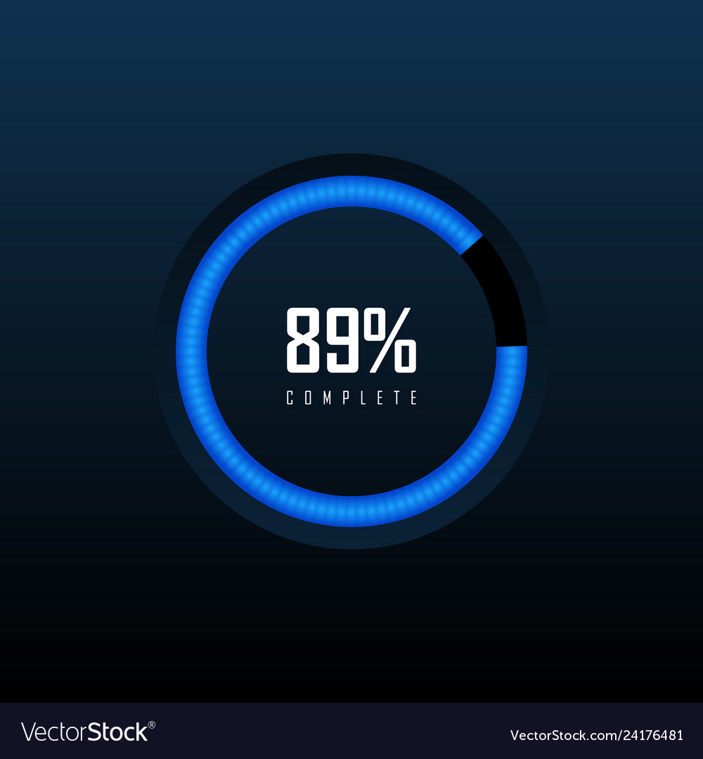 Circle loading and progress bars on dark Vector Image