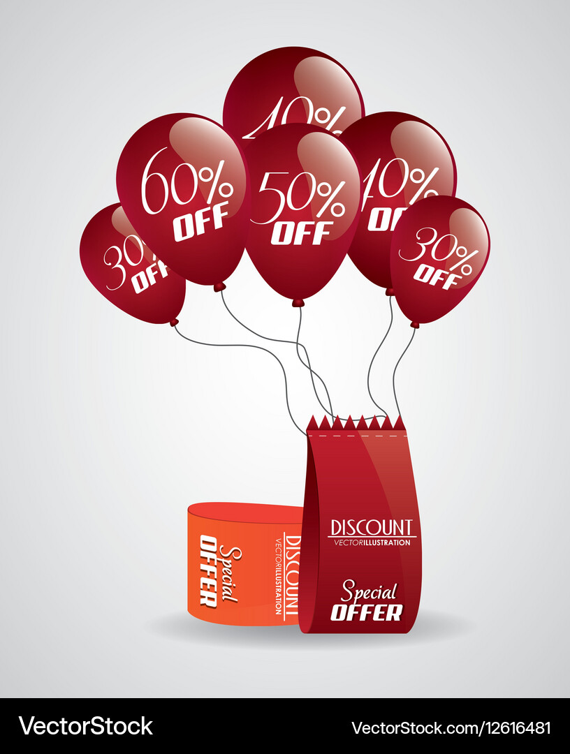 Discount and offer design Royalty Free Vector Image