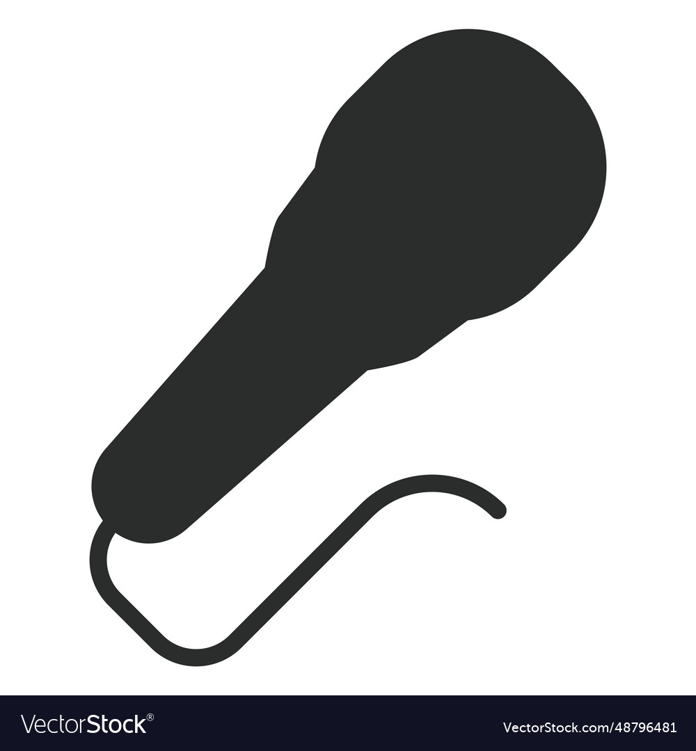 Dynamic microphone flat icon Royalty Free Vector Image