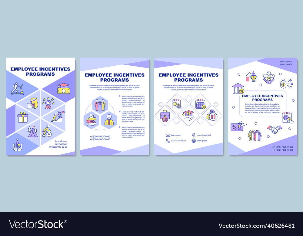 Employee incentives programs brochure template Vector Image Employee incentives programs brochure template Vector Image