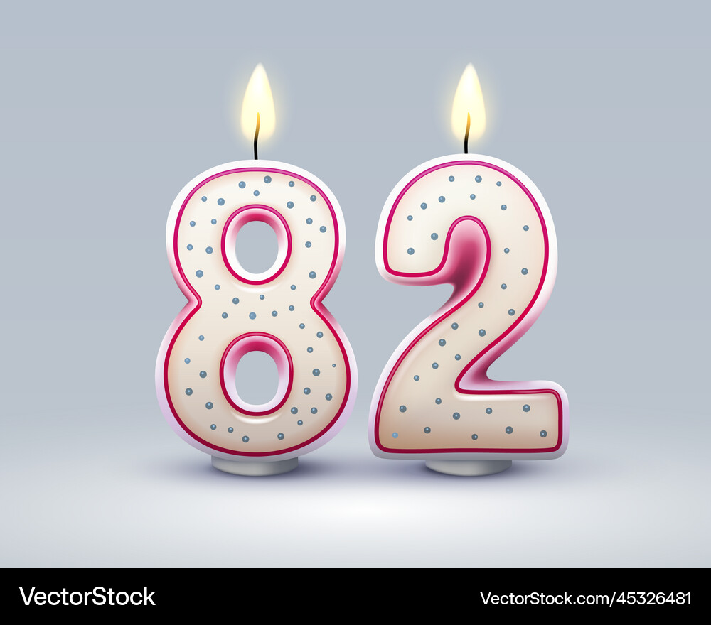 Happy birthday years 82 anniversary Royalty Free Vector