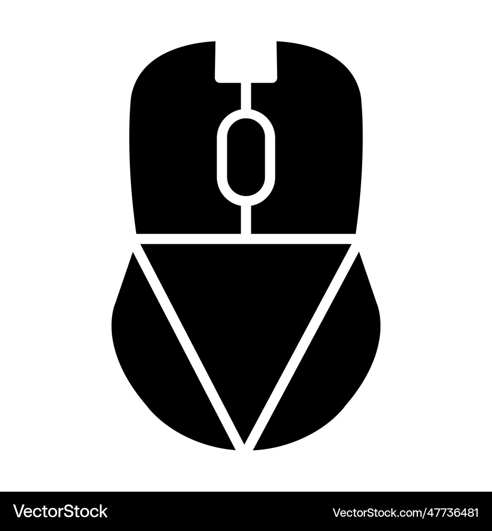 Mouse glyph icon for personal and commercial use Vector Image