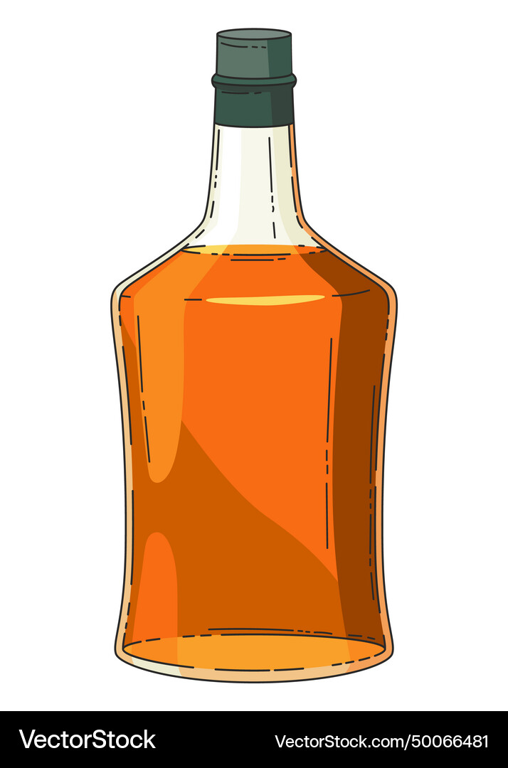 Whiskey bottle product packaging brand design Vector Image