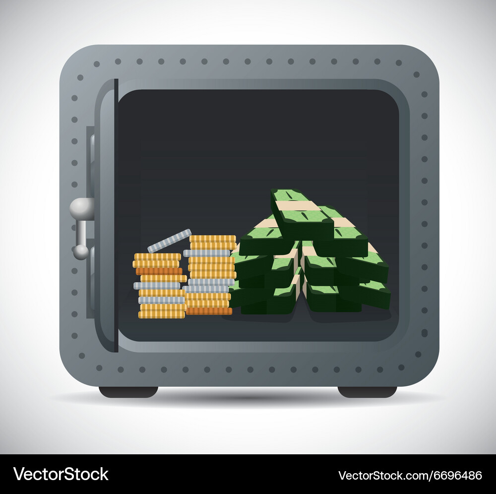 Bank and money savings Royalty Free Vector Image