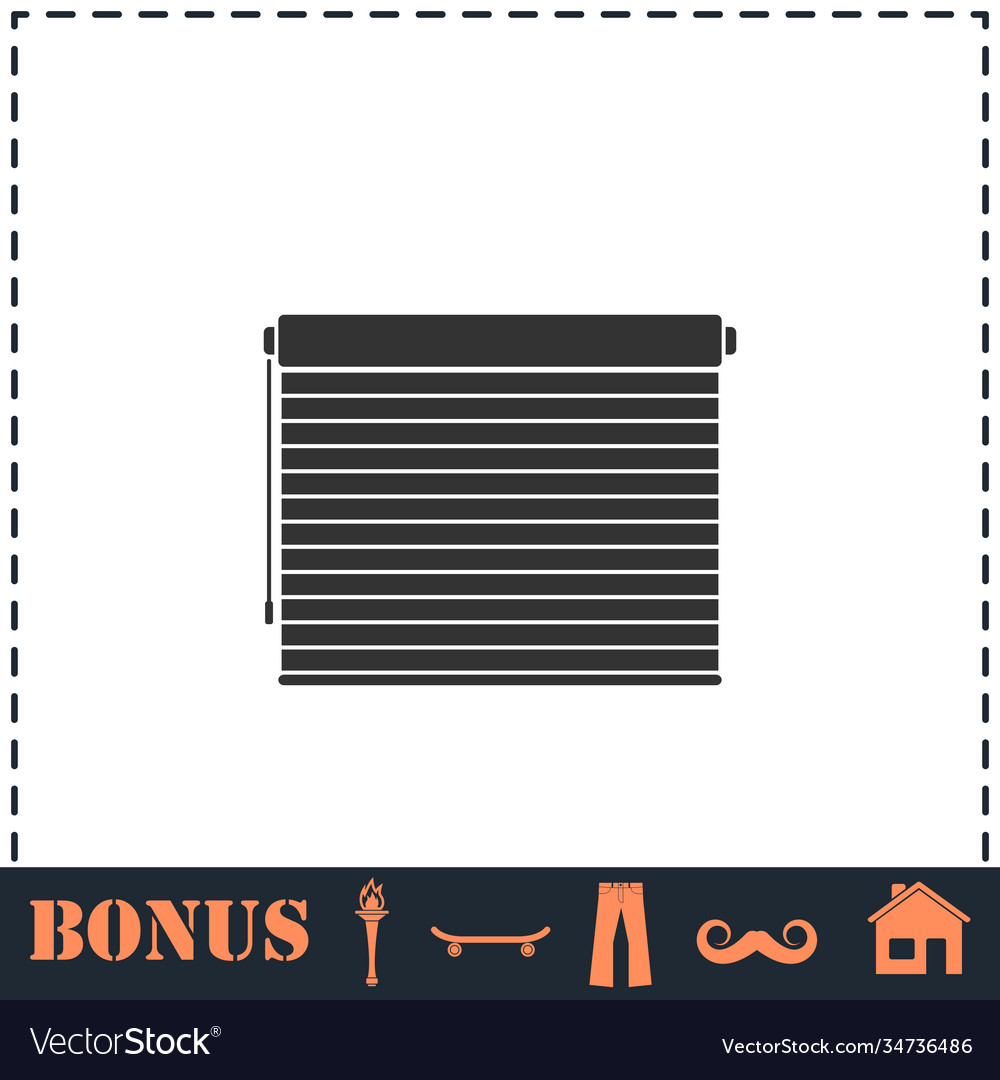 Blinds icon flat Royalty Free Vector Image - VectorStock