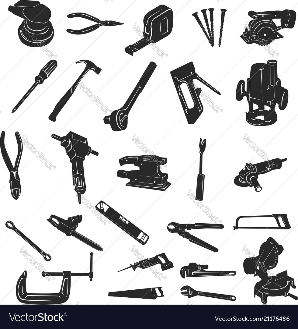 Construction Tool Collection Royalty Free Vector Image