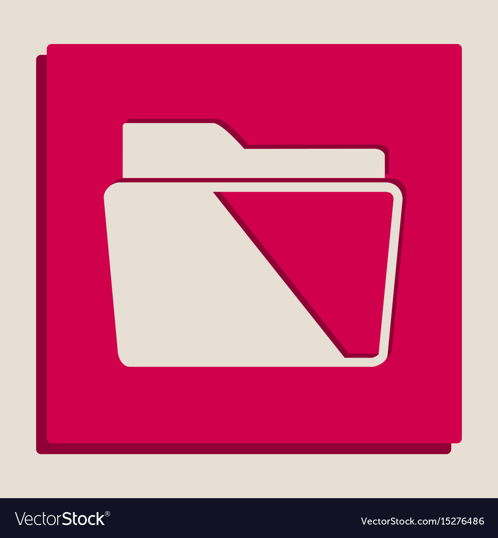 Folder sign grayscale Royalty Free Vector Image