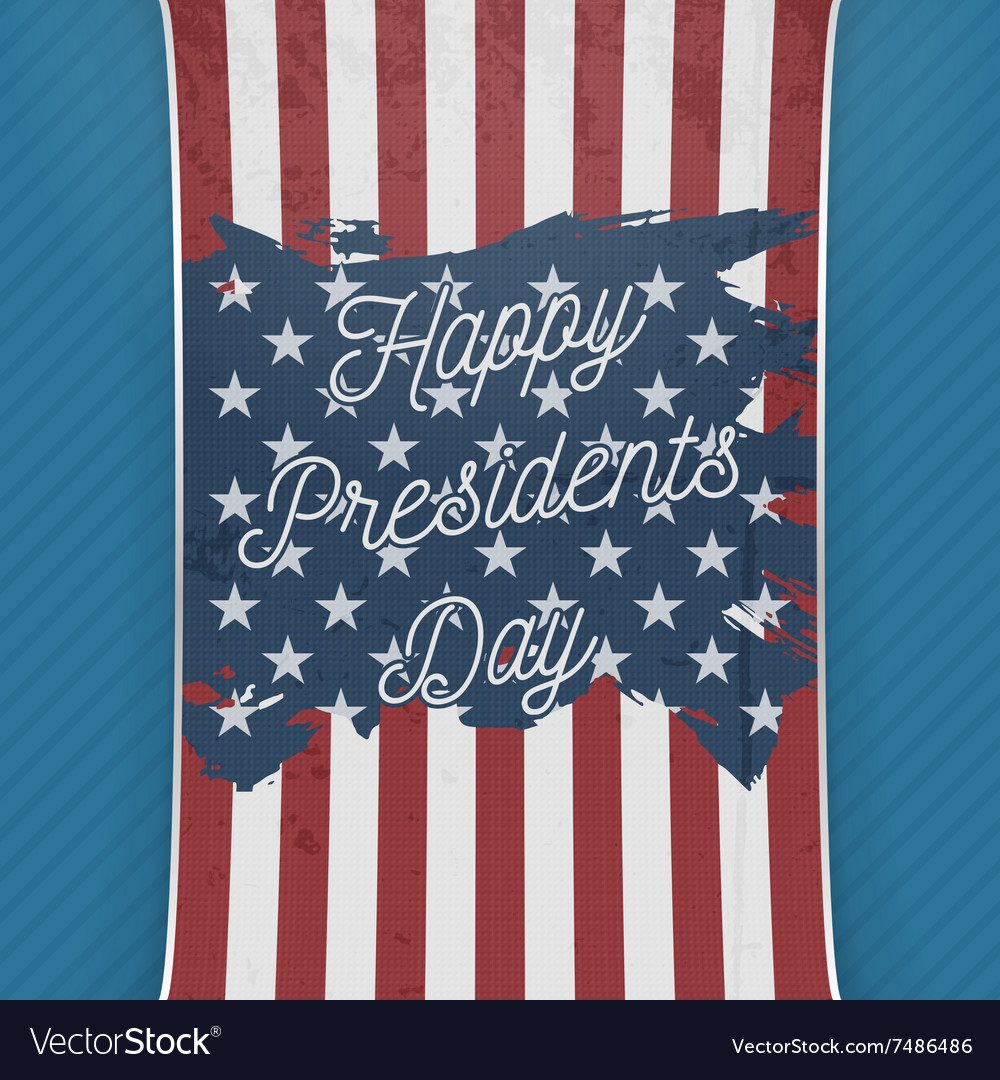 Happy presidents day usa national flag banner Vector Image