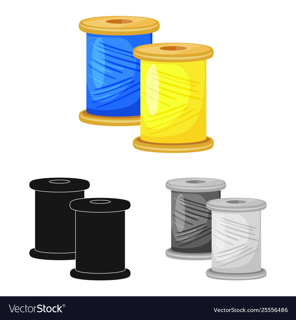 Isolated object thread and spool logo Royalty Free Vector