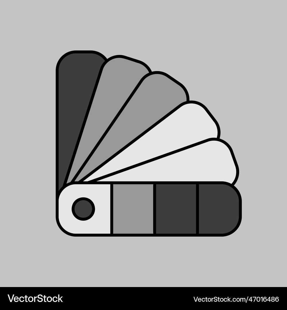 Paper color palette isolated icon Royalty Free Vector Image