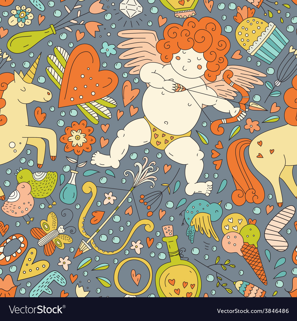 Romantic pattern Royalty Free Vector Image - VectorStock