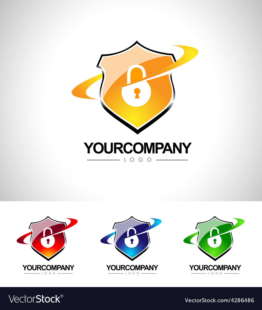 Security shield design Royalty Free Vector Image
