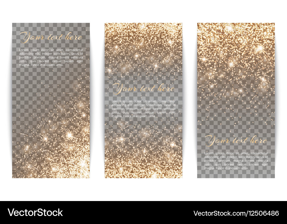 Set of vertical banners transparent background Vector Image