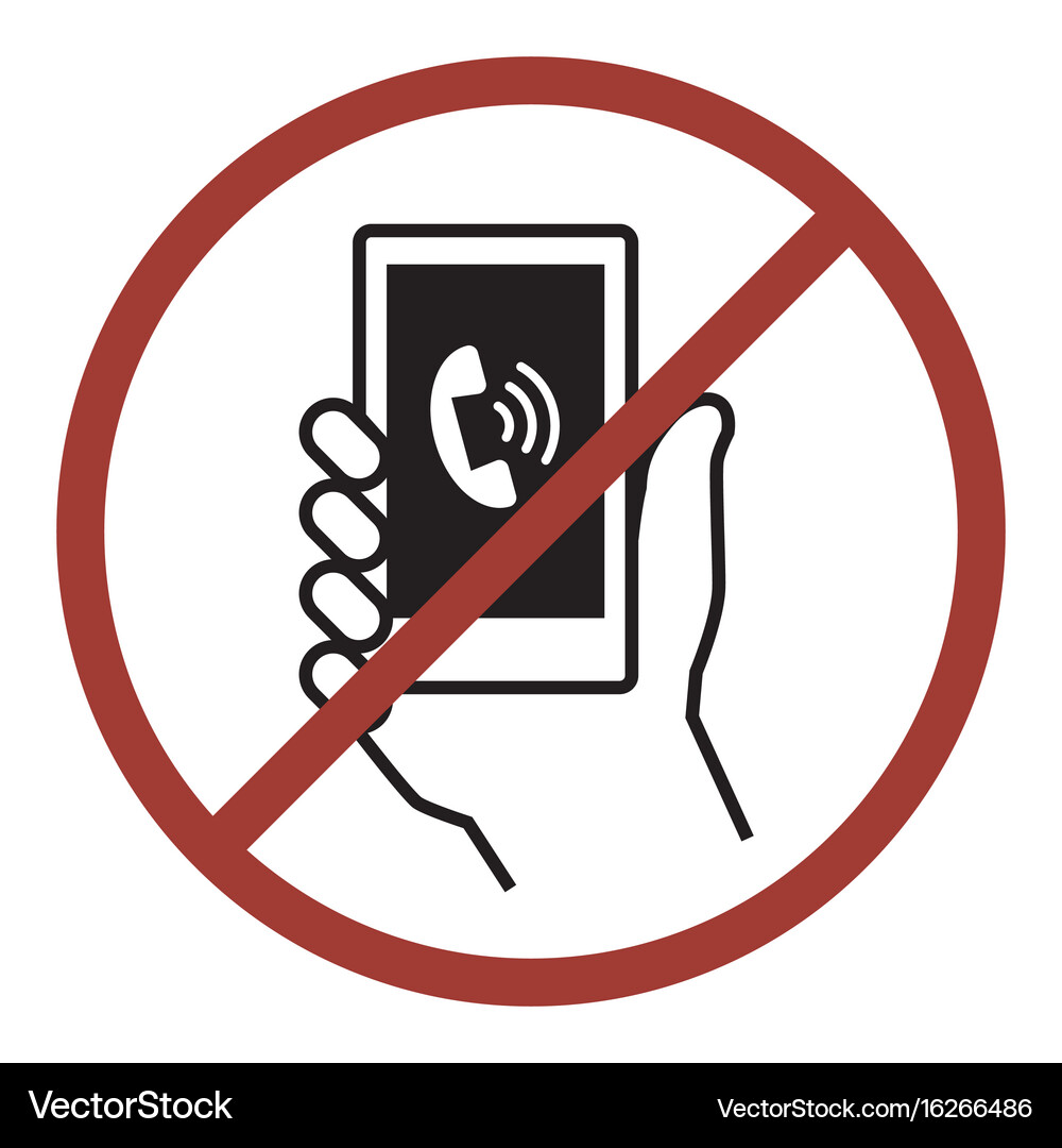 Sign of do not phone Royalty Free Vector Image