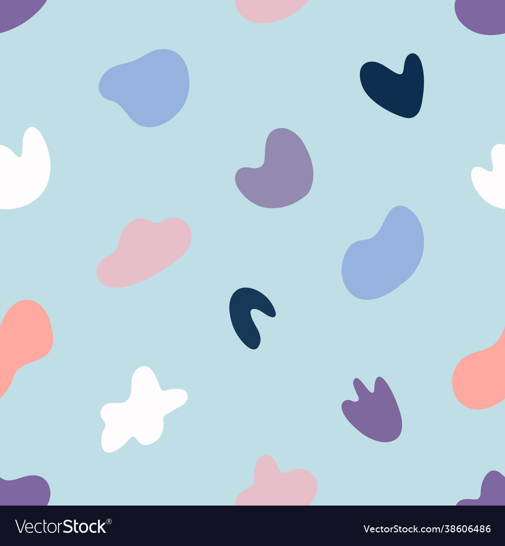 Simple seamless pattern with random shapes Vector Image