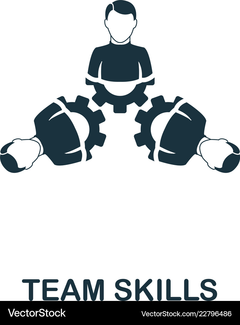 Team skills icon premium style design from Vector Image