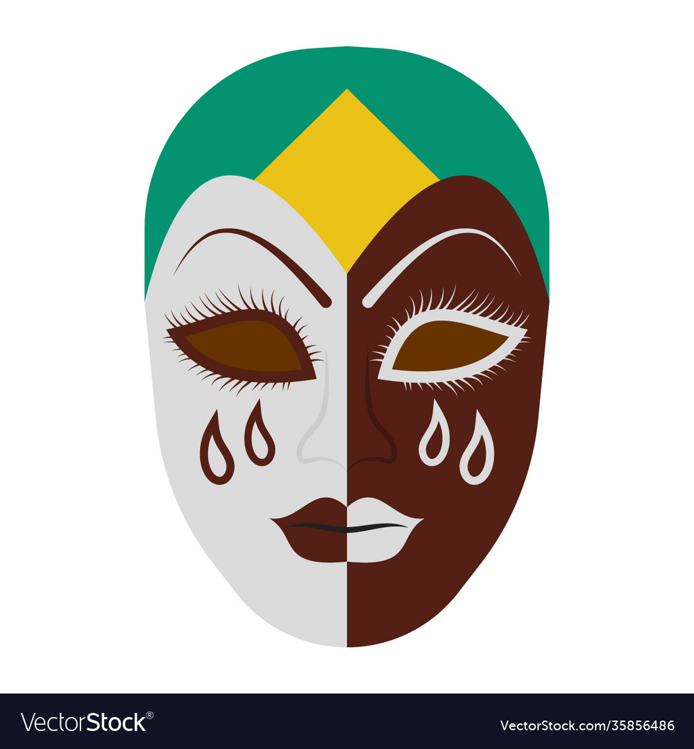 Traditional mask Royalty Free Vector Image - VectorStock