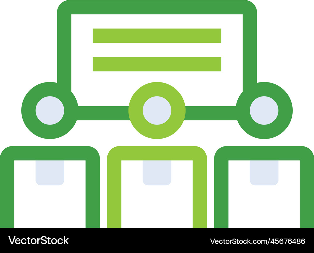 Training business management icon with green Vector Image