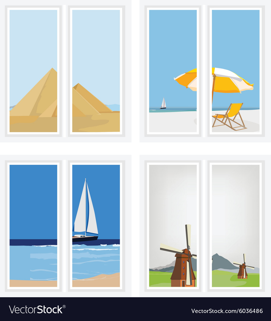 Window view Royalty Free Vector Image - VectorStock