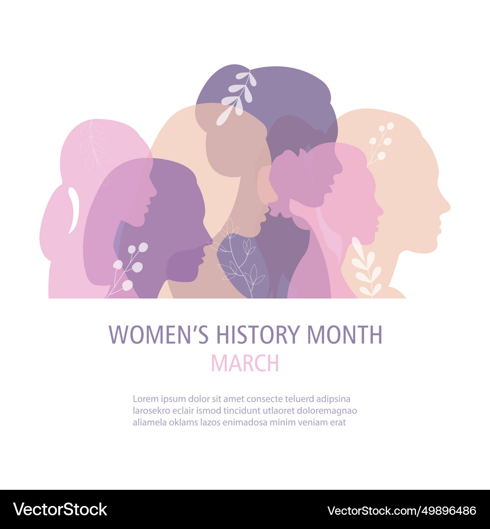 Womens history month banner19 Royalty Free Vector Image