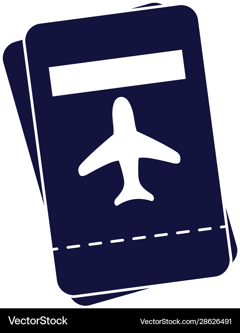 Airplane flying transport in tickets flight Vector Image