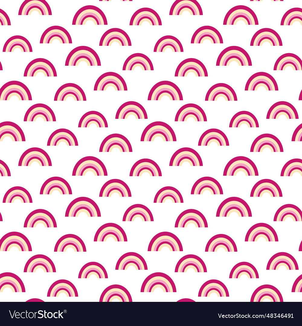 Cute rainbow seamless pattern background Vector Image