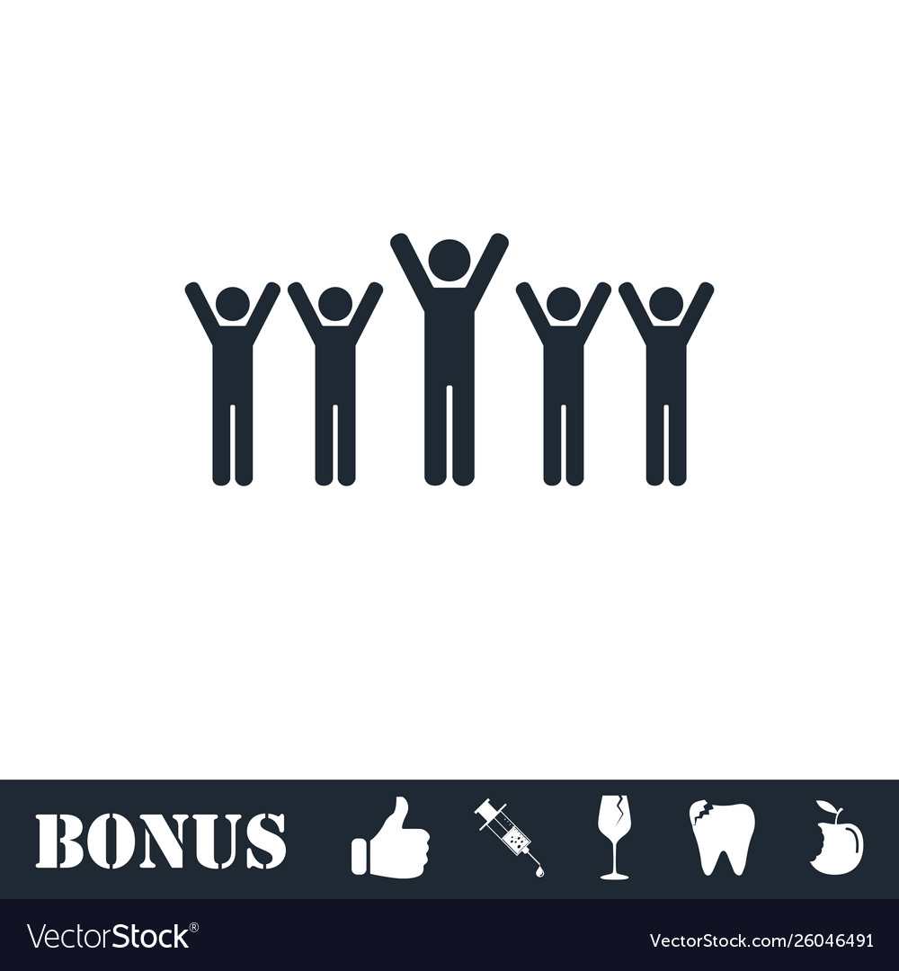 Fans icon flat Royalty Free Vector Image - VectorStock