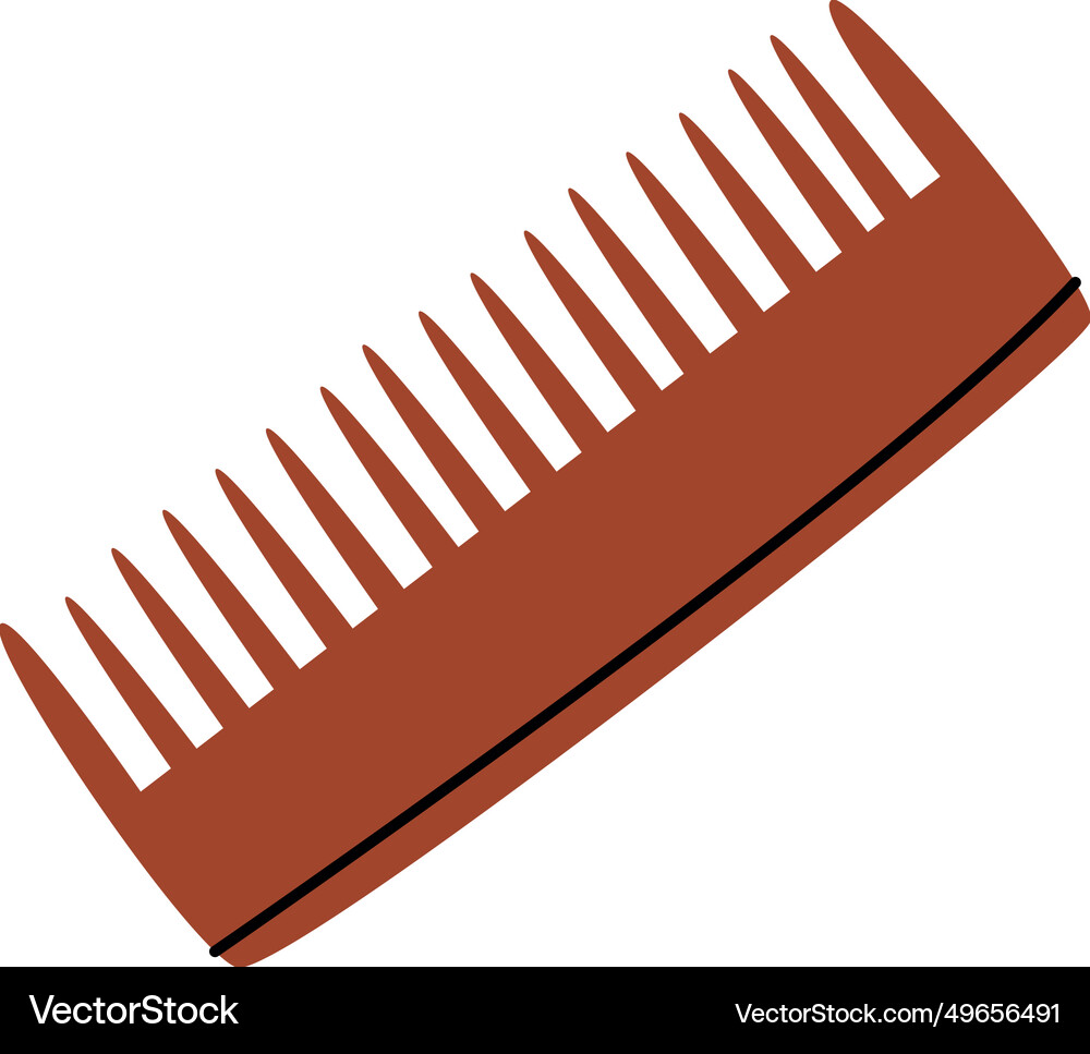 Hair comb wooden Royalty Free Vector Image - VectorStock