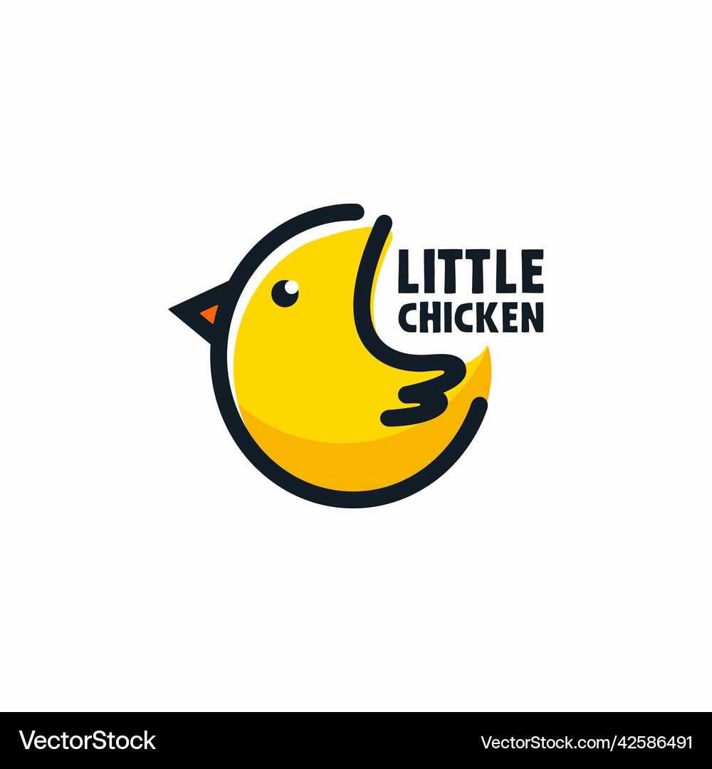 Little chicken animal logo Royalty Free Vector Image