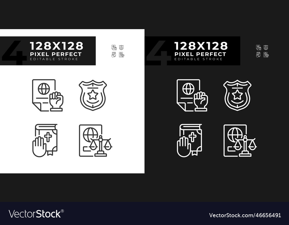 Low protecting human rights pixel perfect linear Vector Image Low protecting human rights pixel perfect linear Vector Image