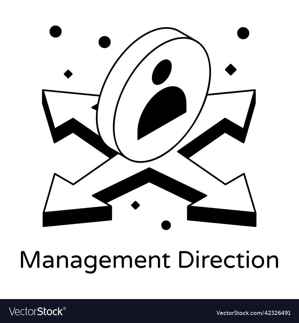 Management direction Royalty Free Vector Image