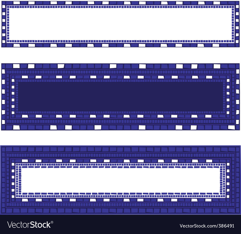 Mosaic border Royalty Free Vector Image - VectorStock