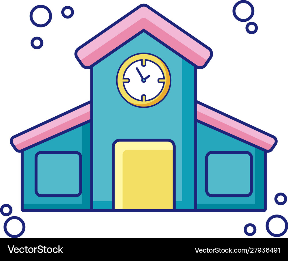 School building detail style icon Royalty Free Vector Image