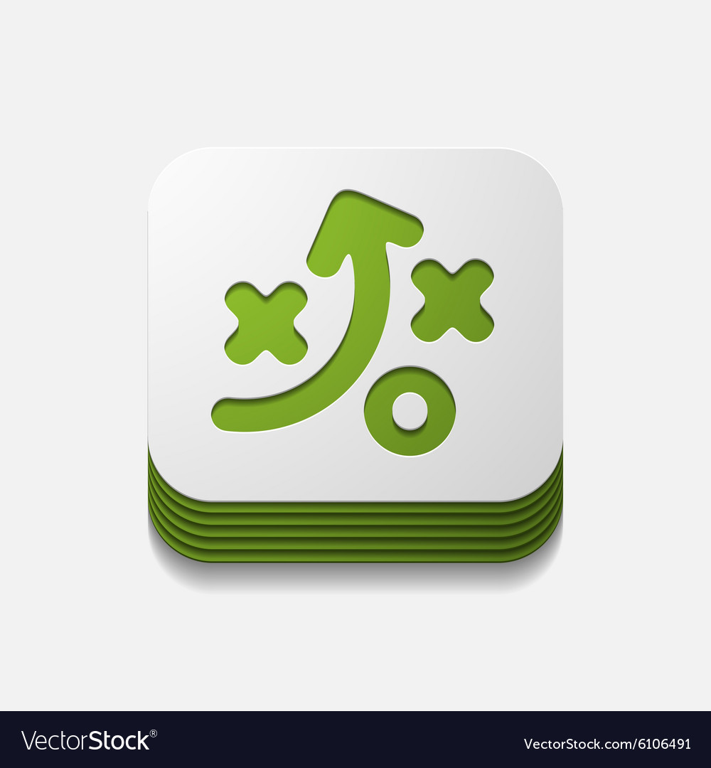 Square button tactics Royalty Free Vector Image